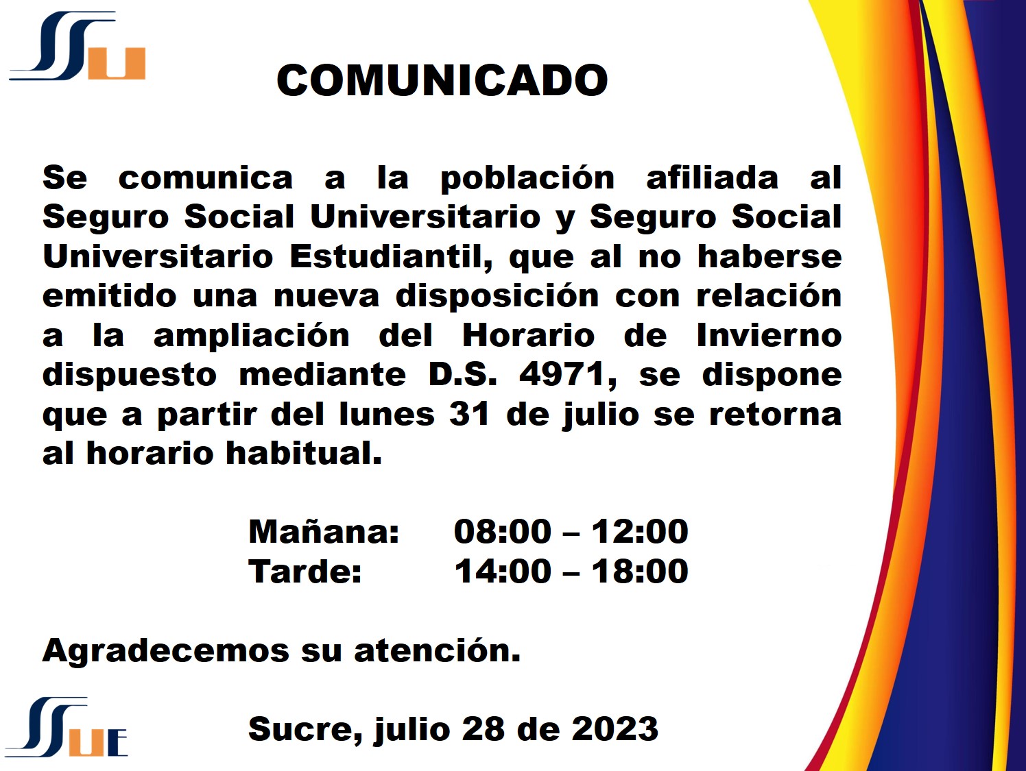 Seguro social Universitario Sucre